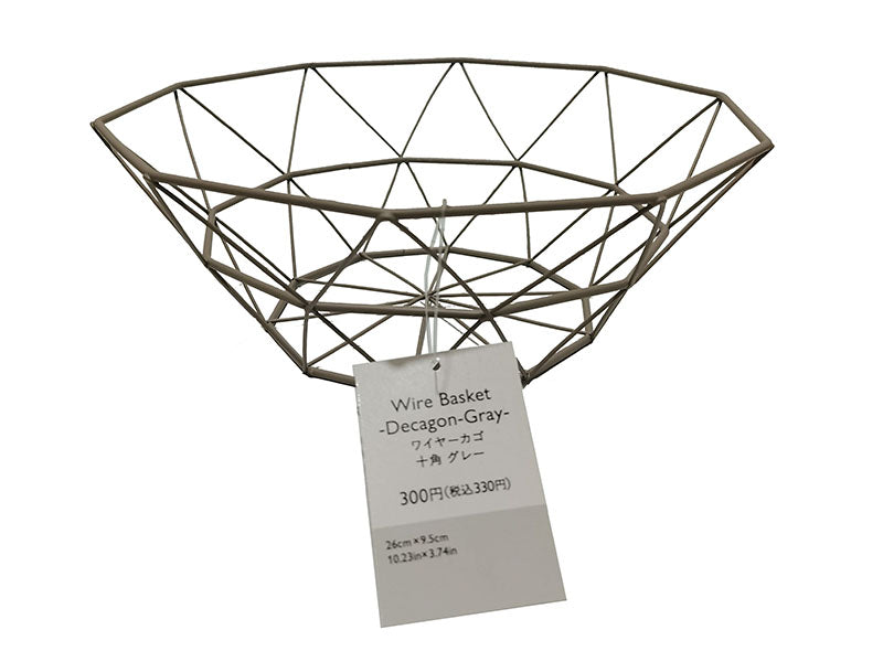 ワイヤーカゴ（十角、グレー） - スリーピーネットストア通販【公式】