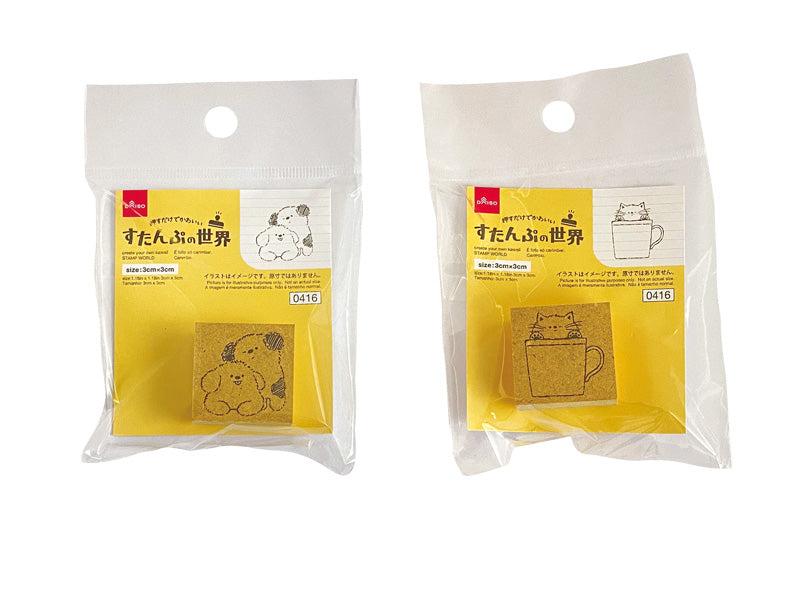 原産国:中国 材質:本体:mdf、eva樹脂、合成ゴム 商品サイズ:3cm ×3cm ×2cm 内容量:1個入 種類:ねこ、いぬ 押すだけで