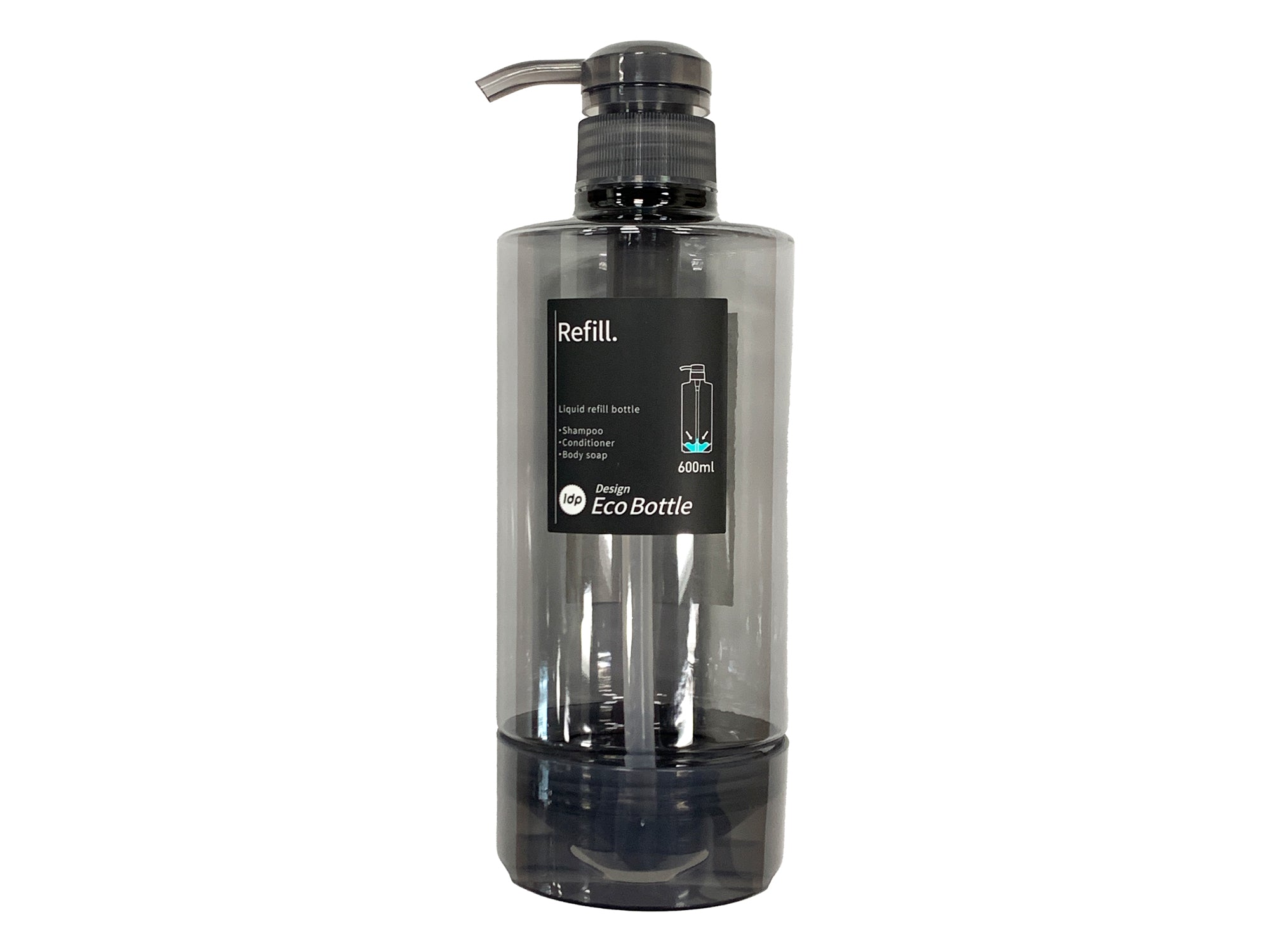 1dp 残さず使えるエコボトル 600ml 丸 グレー - ダイソーネットストア【公式】